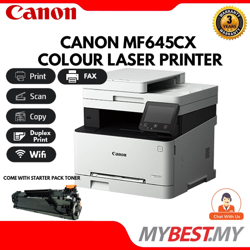 Canon imageCLASS MF645Cx / MF643CDW (Print,Scan,Copy,Fax) Laser Color ...