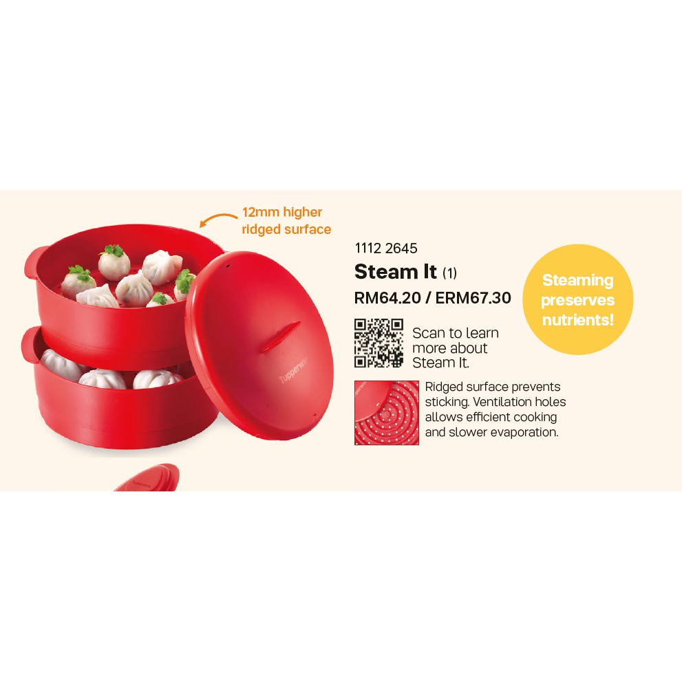 Tupperware Steam It (ORIGINAL) 2-tier Steamer | Shopee Malaysia
