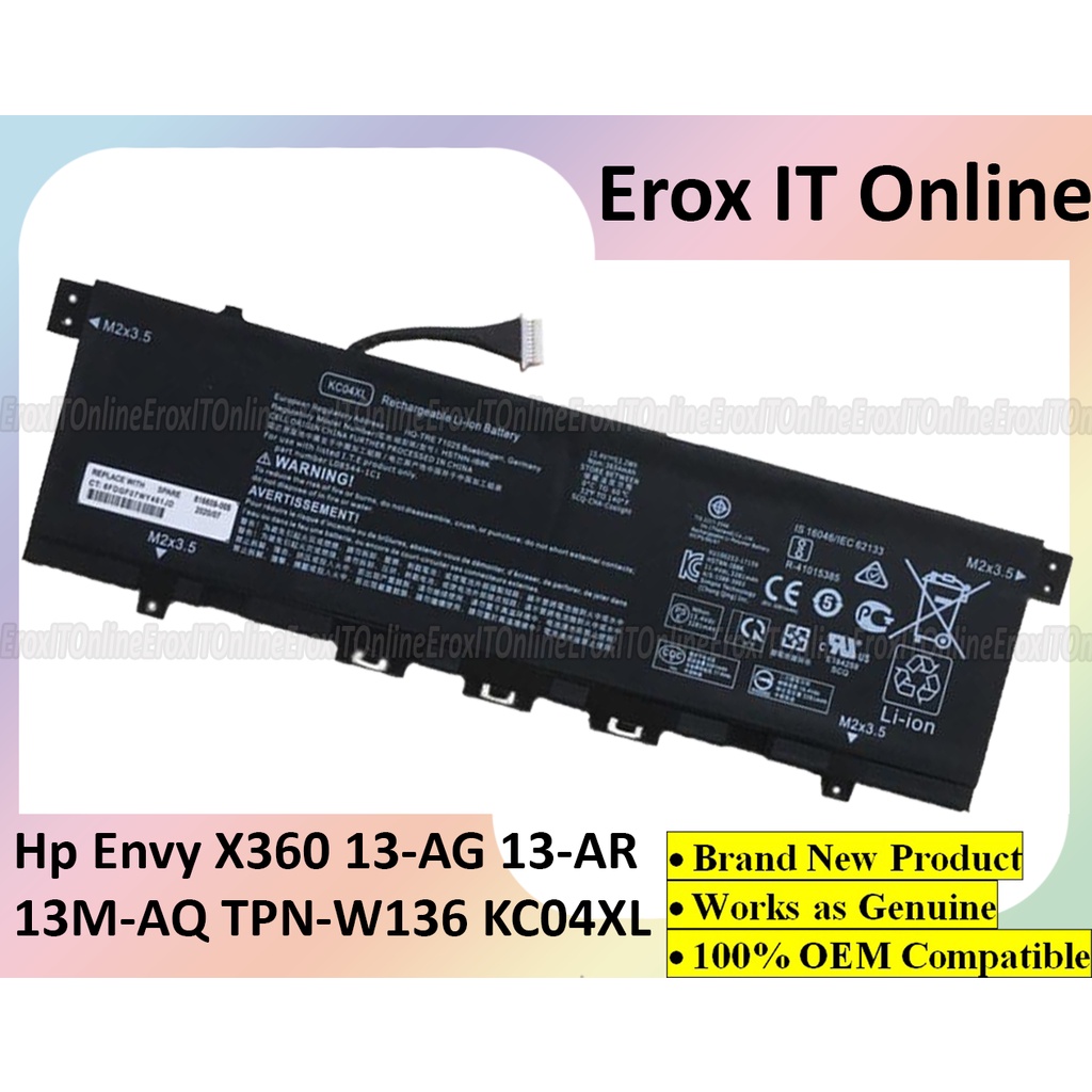 Hp Envy X360 13-AH0042TX 13-AG 13-AR 13M-AQ 13-AH Series TPN-W136 HSTNN ...