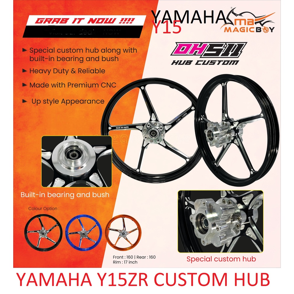MAGIC BOY Y15 Y16 SPECIAL CUSTOM HUB FG511 SP511 OH511 14/16 16/16 -17 SPORT RIM | Shopee Malaysia