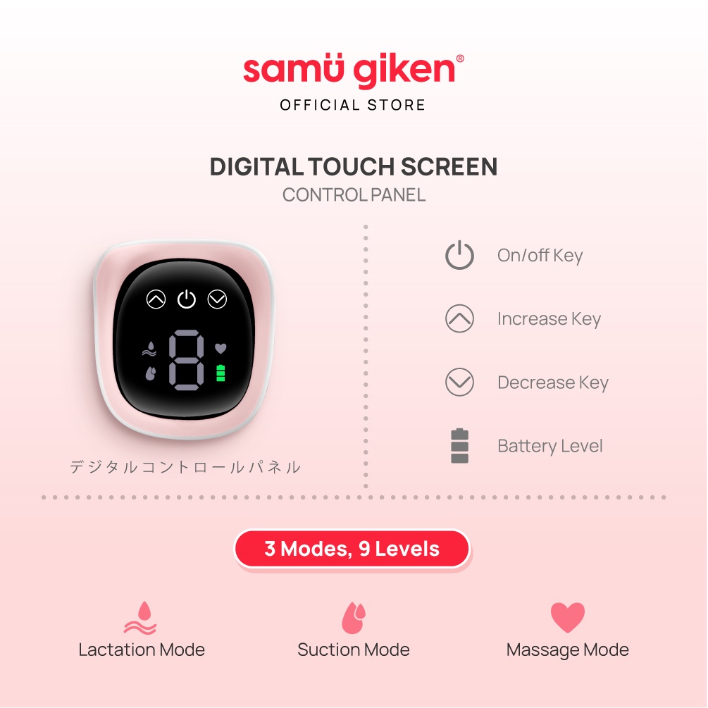 Samu Giken Electric Wireless Portable 9 Speed Breast Pump With PPSU BOTTLE BP120PK | Shopee Malaysia