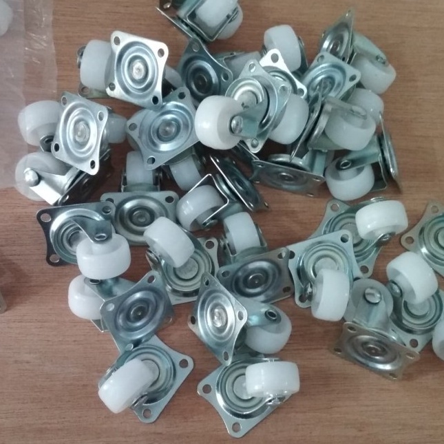 PUTIH 1" white NYLON wheels on ball wheels for display cases, chairs ...