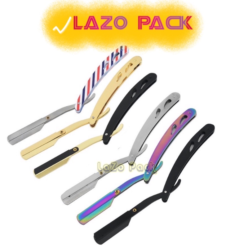 Razor Folding Pisau Cukur Stainless Steel Titanium 420 Hair Salon Barber Razors Shaving Beard ...
