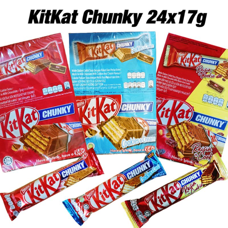 NESTLE KITKAT CHUNKY ORI /COOKIES CREAM 24x38g | Shopee Malaysia