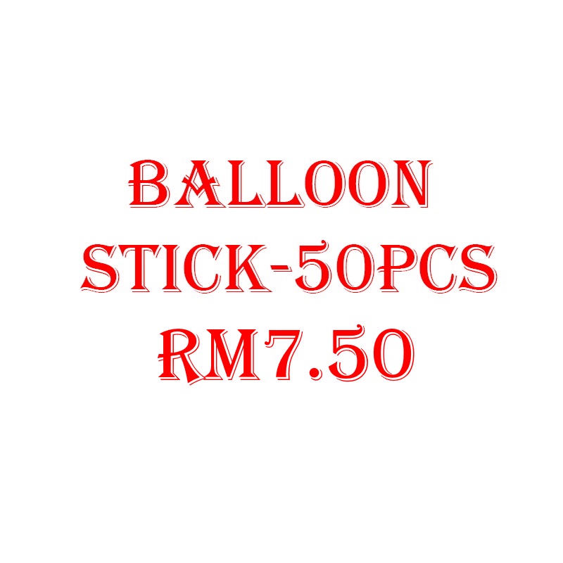 (50/100PCS) EXTRA LARGE BALLOON STICK Batang Belon White Bobo Foil Cup ...