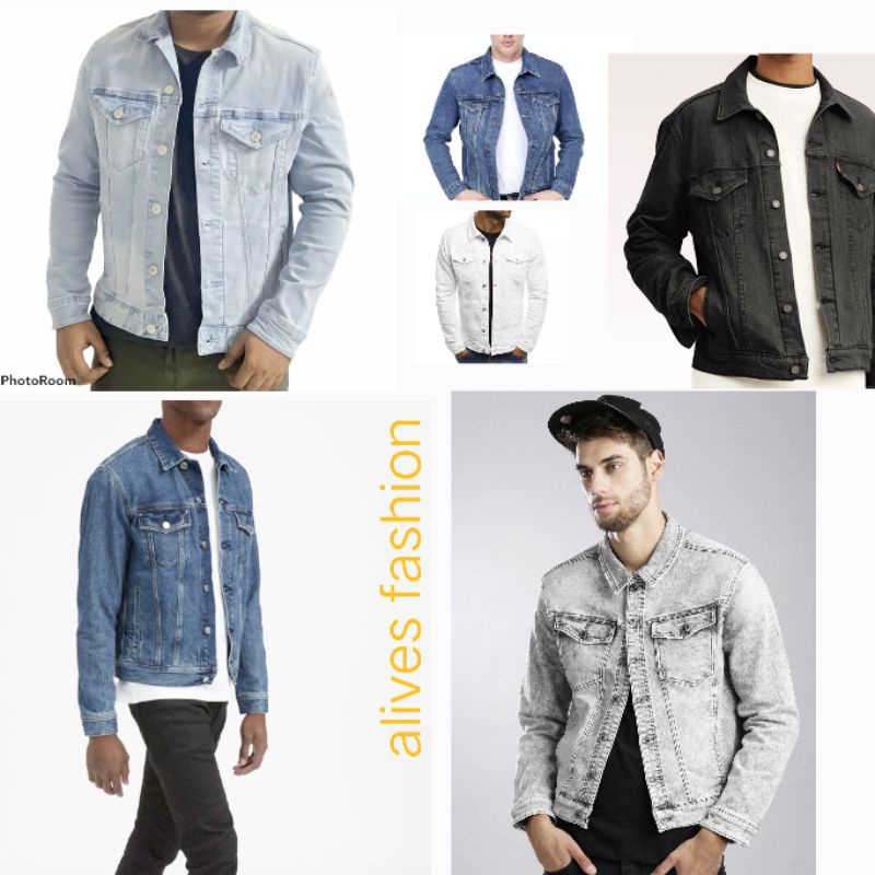 men's jeans jacket sesuai lelaki ⭐⭐⭐⭐⭐ | Shopee Malaysia