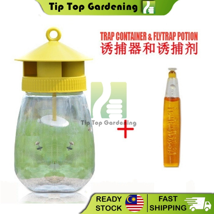 Yellow Color Flytrap Container Pot 1 Stick Yellow Attractant Flytrap Potion For Melon Plants 
