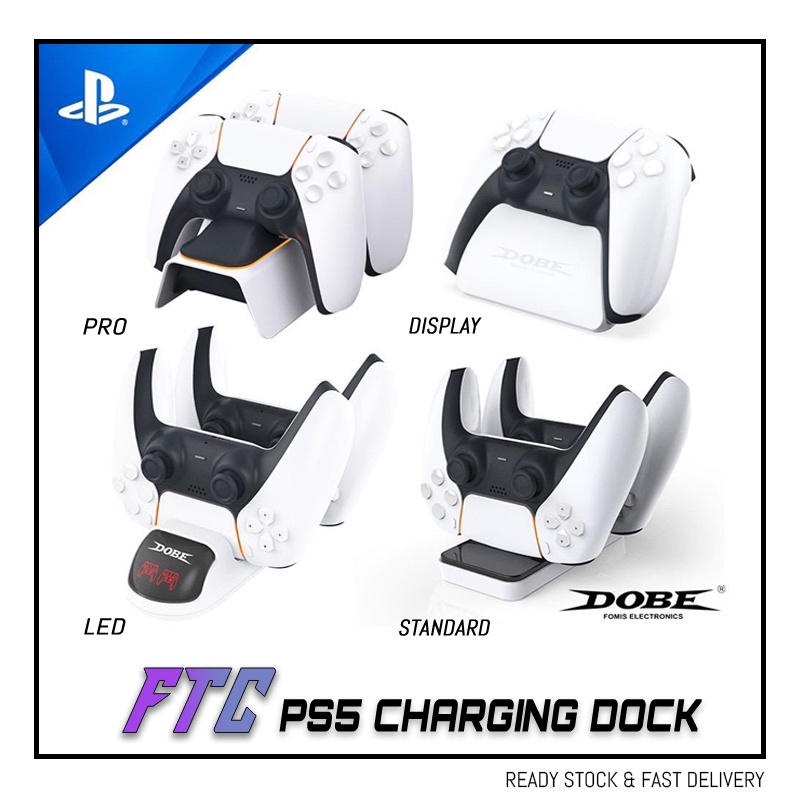 FTC PS5 Dobe Charging Dock for Dualsense Wireless Controller Ps5 ...