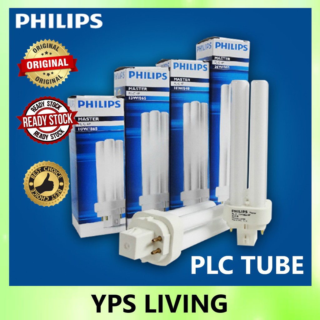 PHILIPS PLC TUBE / BULB LAMPU / 2PIN / 10W / 13W / 18W / 26W / DAYLIGHT / COOL DAYLIGHT / WARM ...