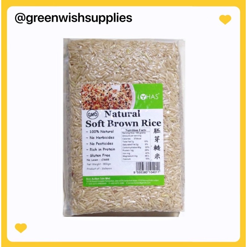 LOHAS - Natural Soft Brown Rice, Embryo Rice, 天然胚芽糙米 (900g) Exp:06/2026 ...