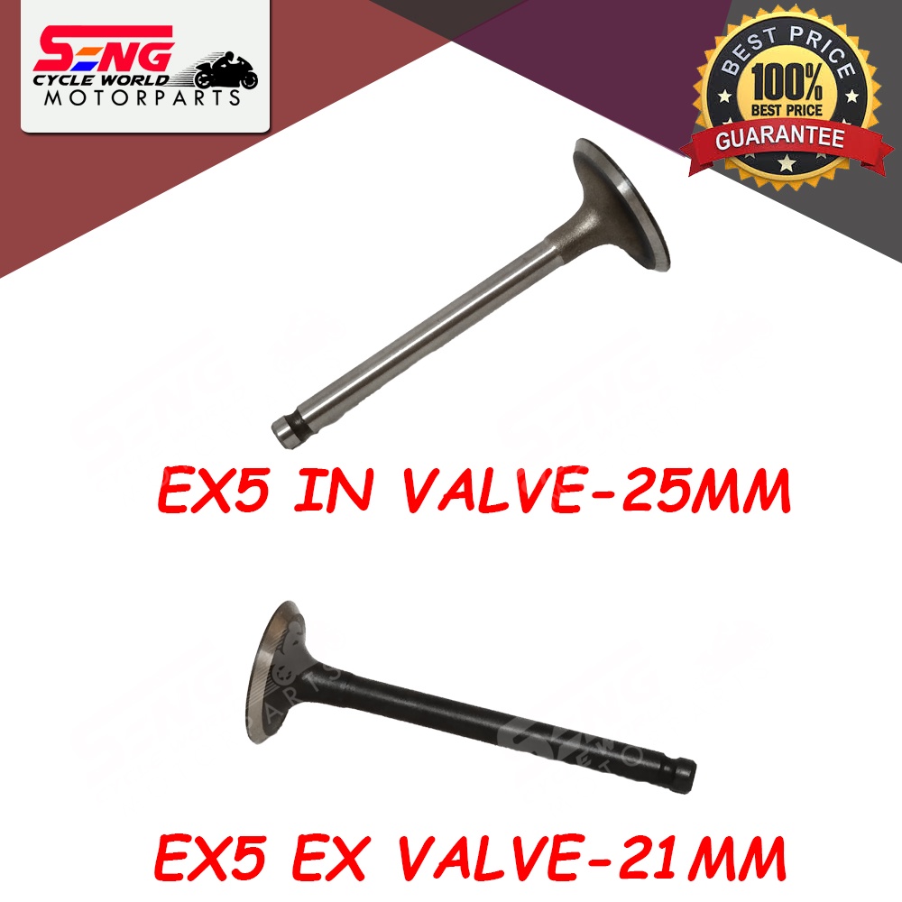 HONDA EX5/ WAVE 100/ CLASS 1/ KRISS 100 RACING IN & EX VALVE (25MM ...