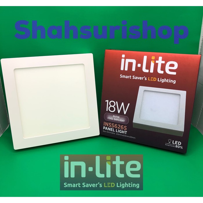 Led PANEL INLITE IN-LITE 18W 18W WATT Box Inverter INSS626S (Unit ...