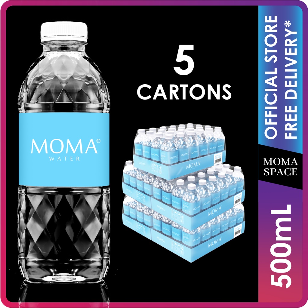Buy 5 cartons MOMAwater 500mL (5 cartons x 24 bottles) - Pure Drinking ...