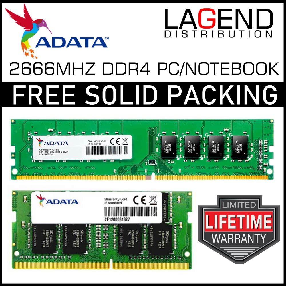 ADATA RAM DDR4 4GB 8GB 16GB DDR4 2666MHz RAM SODIMM / LODIMM MEMORY ...