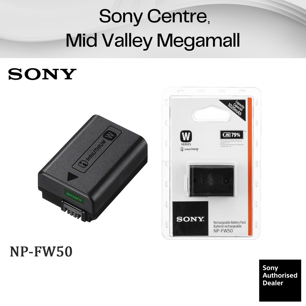 Sony NP-FW50 / FW50 W-series Lithium-Ion Rechargeable Battery Pack ...