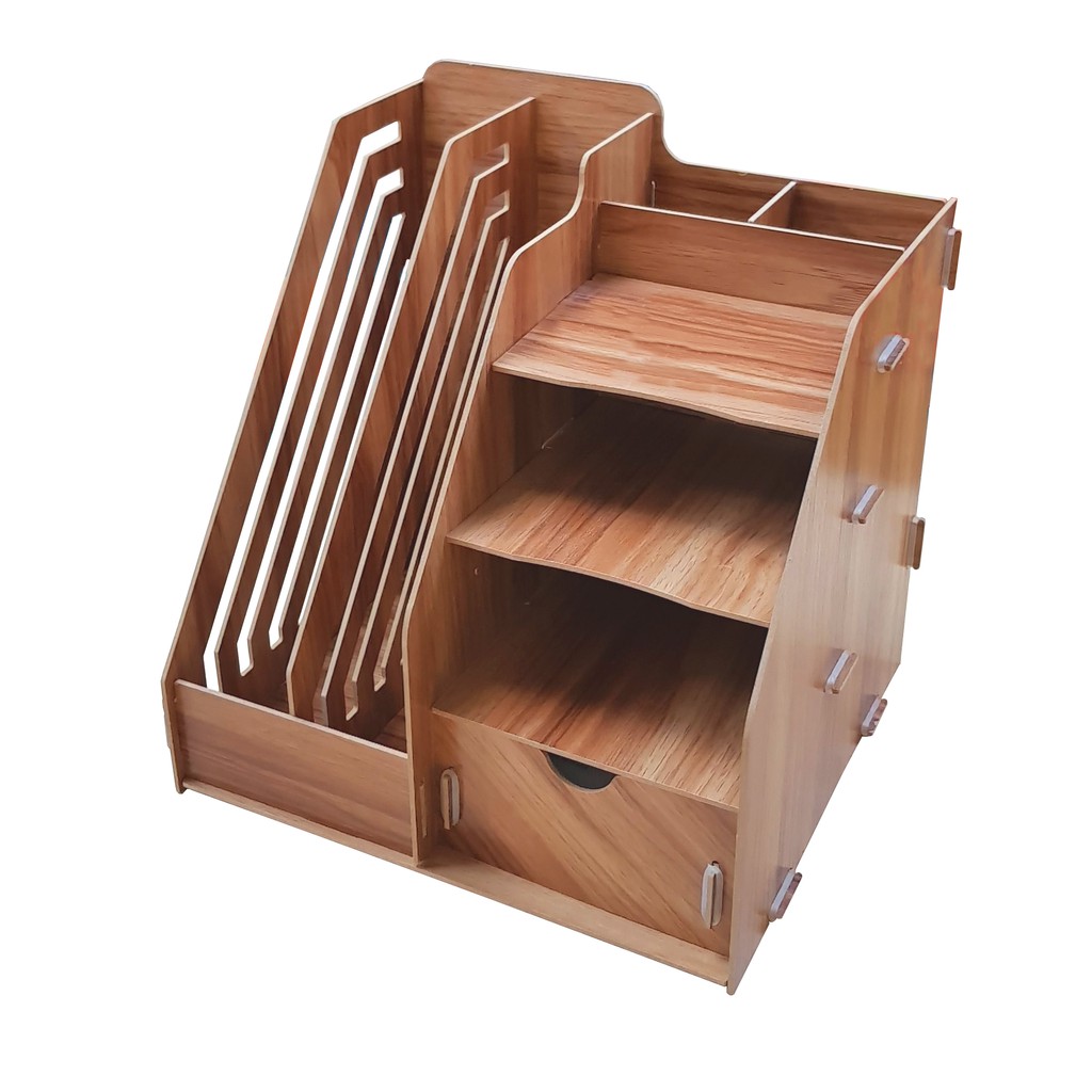 Wooden table book & organiser rack, desktop rack, document rack, rak ...