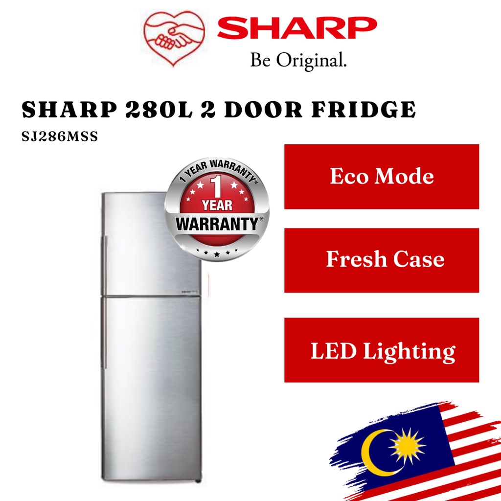 Sharp 170L/280L/320L/360L/400L 2 Door Fridge Refrigerator Peti Sejuk ...