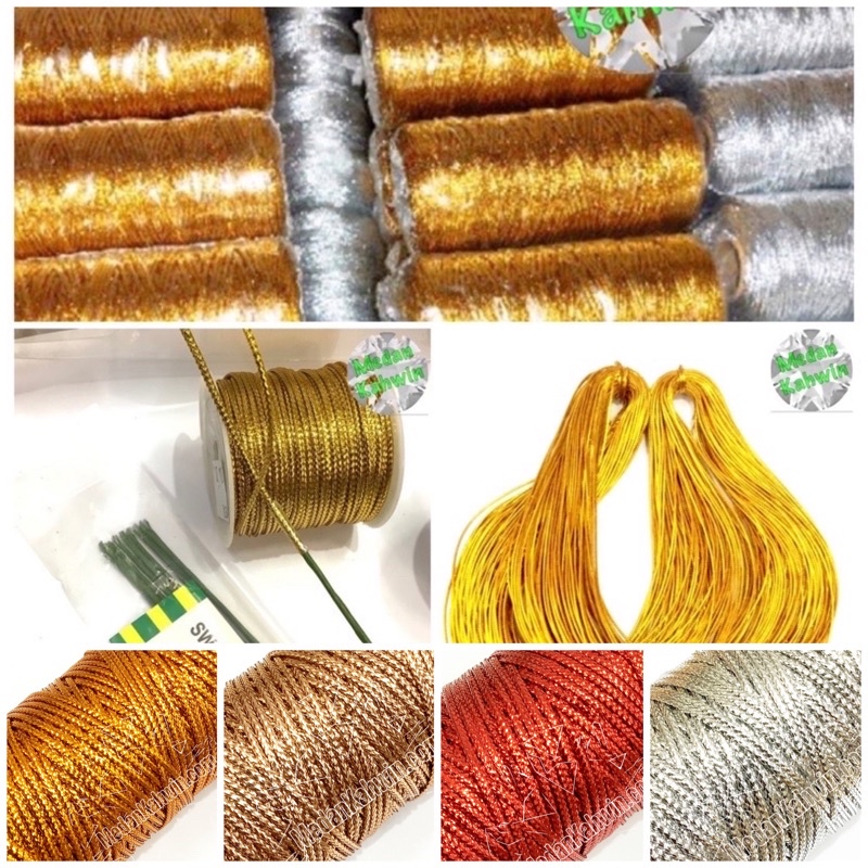 #RL010716/A (100m+-) Tali Gold Silver Berinti @ Kosong 16 Spin Cord @ 7 ...