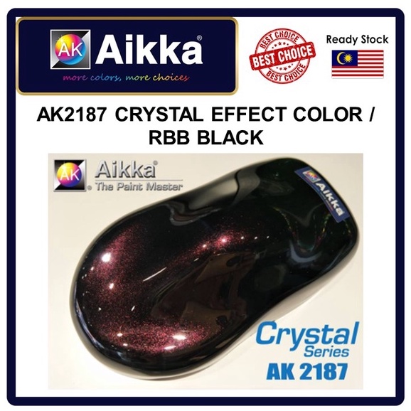 AIKKA Paints AK2187 Crystal Effect Colour / RBB BLACK / Warna Cat Kereta / Car & Motor Body ...