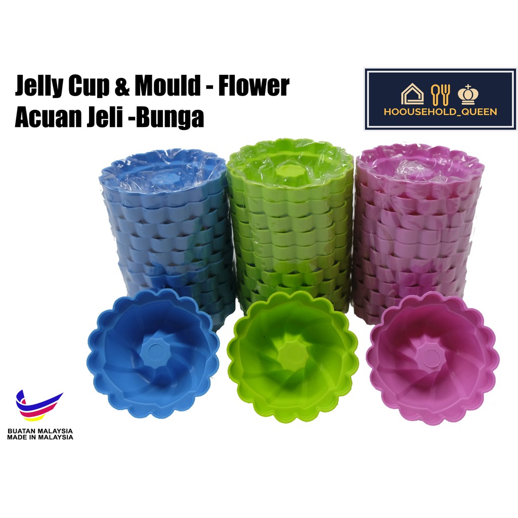 10pcs Jelly Mould/ Acuan Kuih Ayu/ Puteri Ayu / Kukus Bunga/ Pudding ...