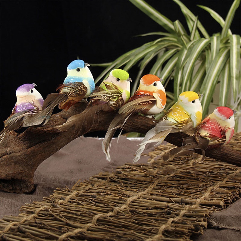 Mini Artificial Birds Fake Foam Animal Simulation Feather Birds Models ...