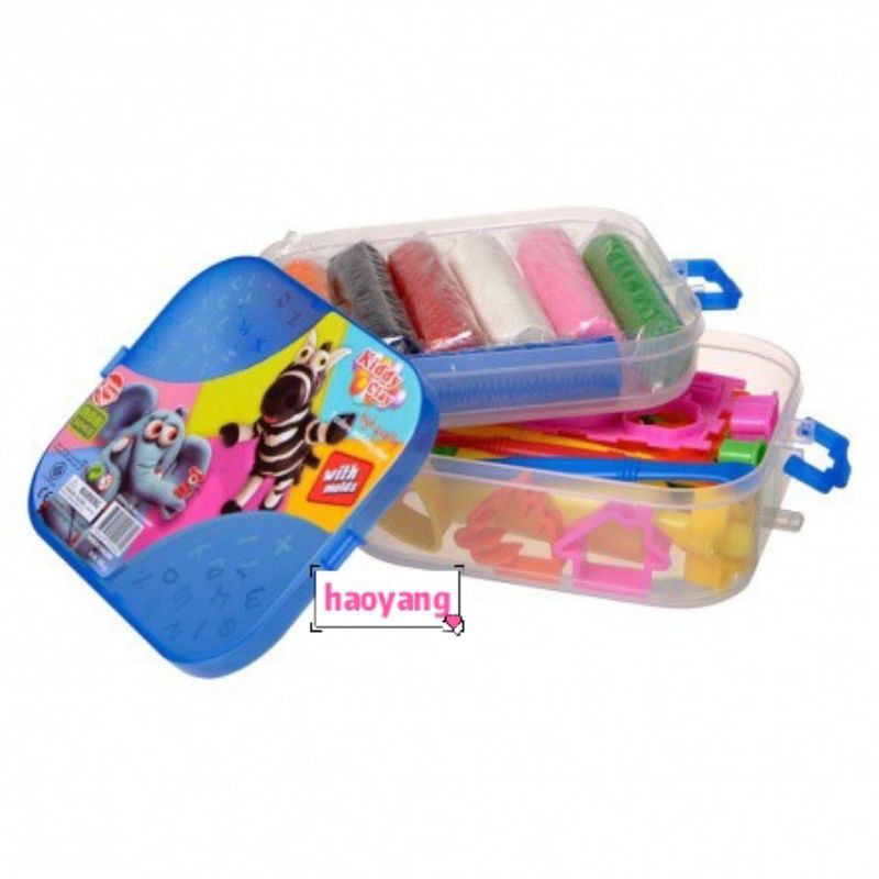 Nara Kiddy Clay Modelling Clay Set Tanah Liat 380--7+1SMRT(BOX) Play ...