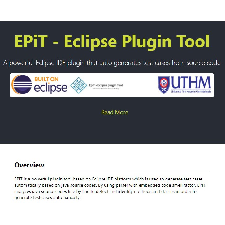 EPiT (Eclipse Plugin Tool). A powerful Eclipse IDE plugin that auto ...