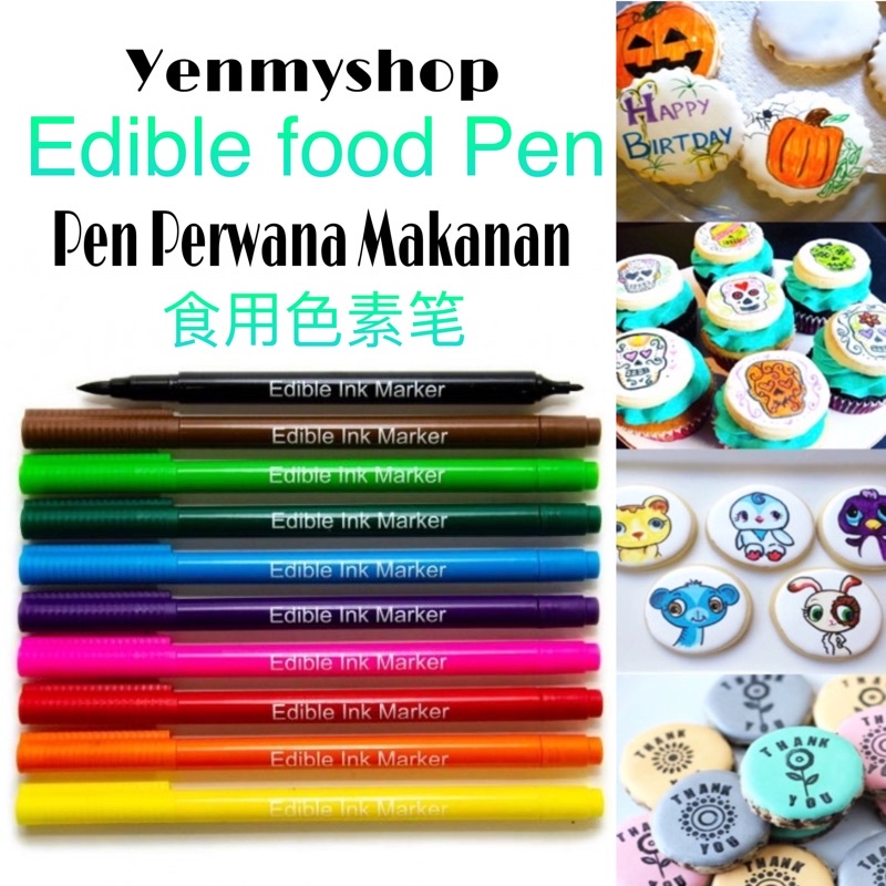 10Colors Kek Edible Markers Halal Cookie Decorating Coloring Pens for ...