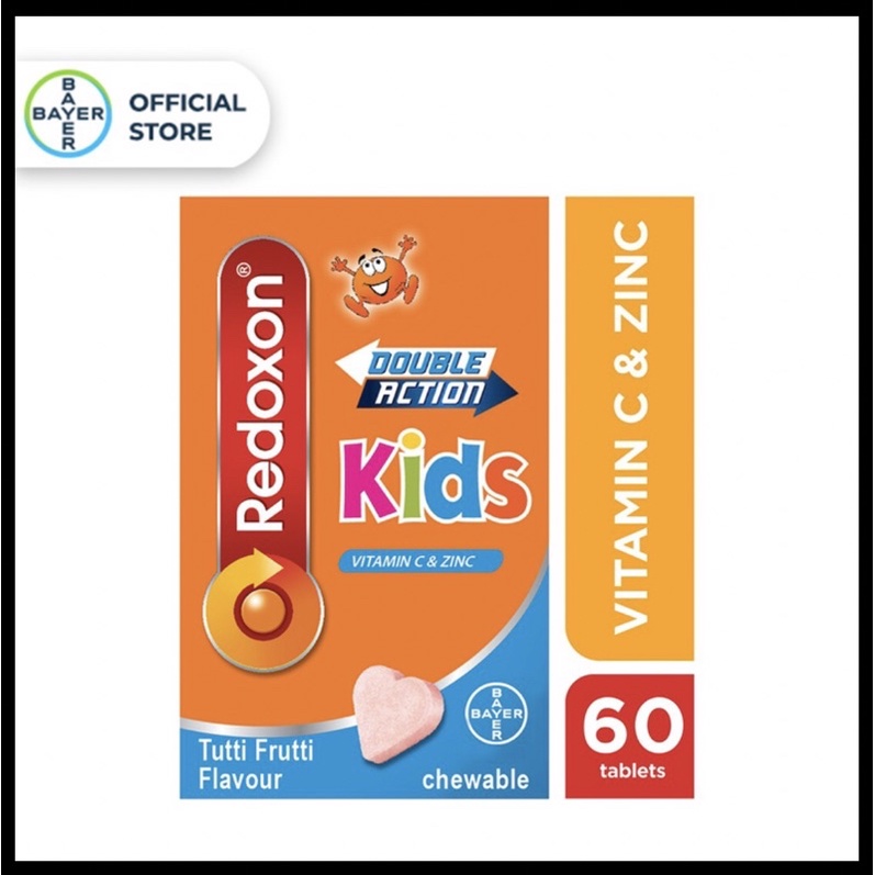 Redoxon Kids Double Action Chewable Tablets (60's) vitamin c & zinc ...