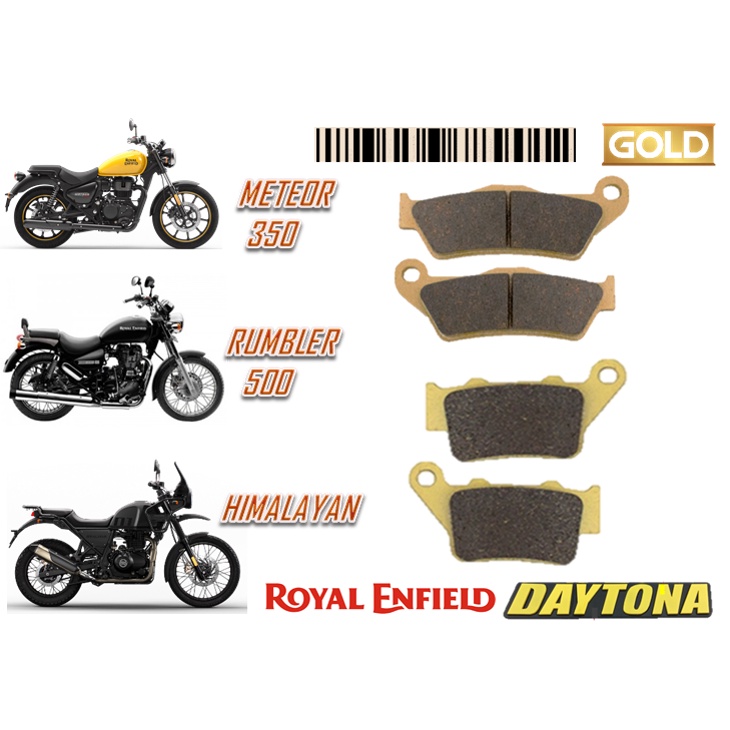 ROYAL ENFIELD DISC BRAKE PADS METEOR 350 RUMBLER 500 HIMALAYAN GOLD ...