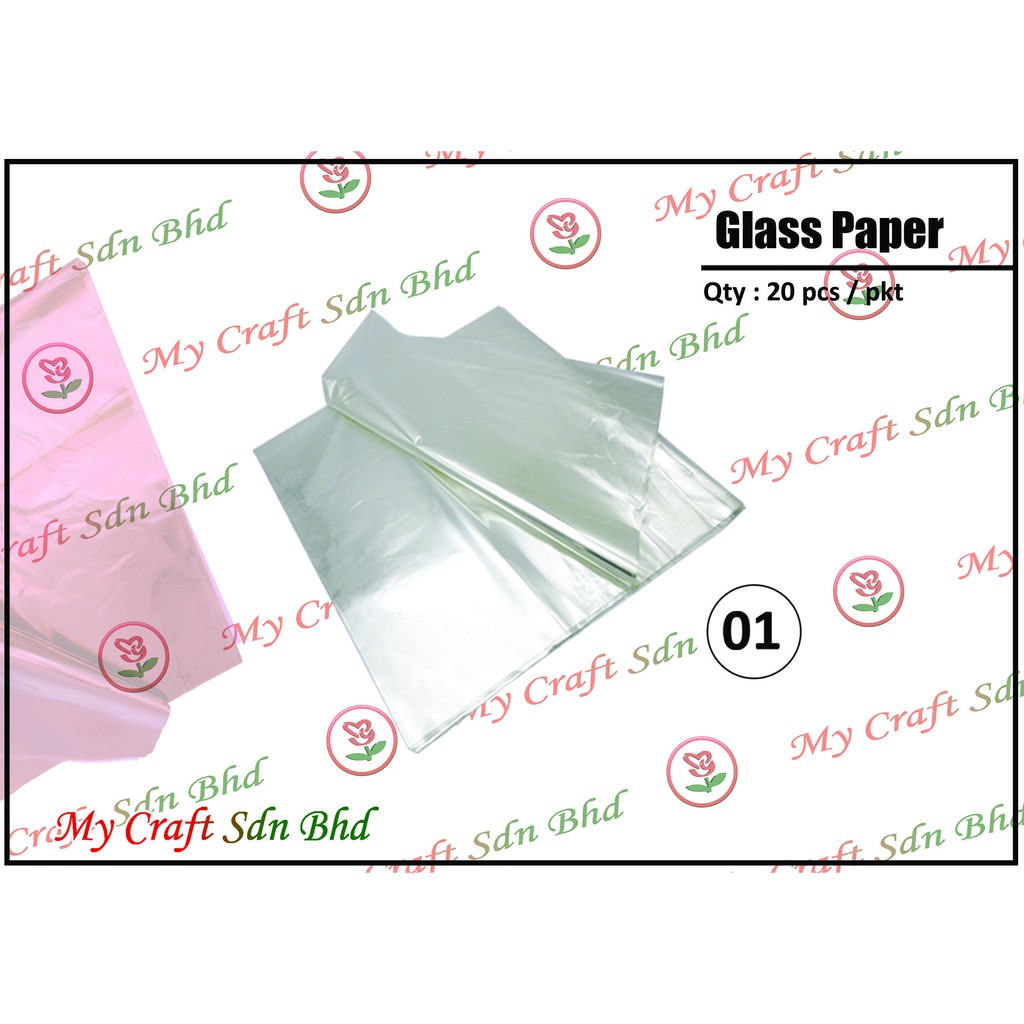 [Ready Stock] PCS | 90cm x 90cm | Glass Flower Paper | 2 Tun Kertas ...