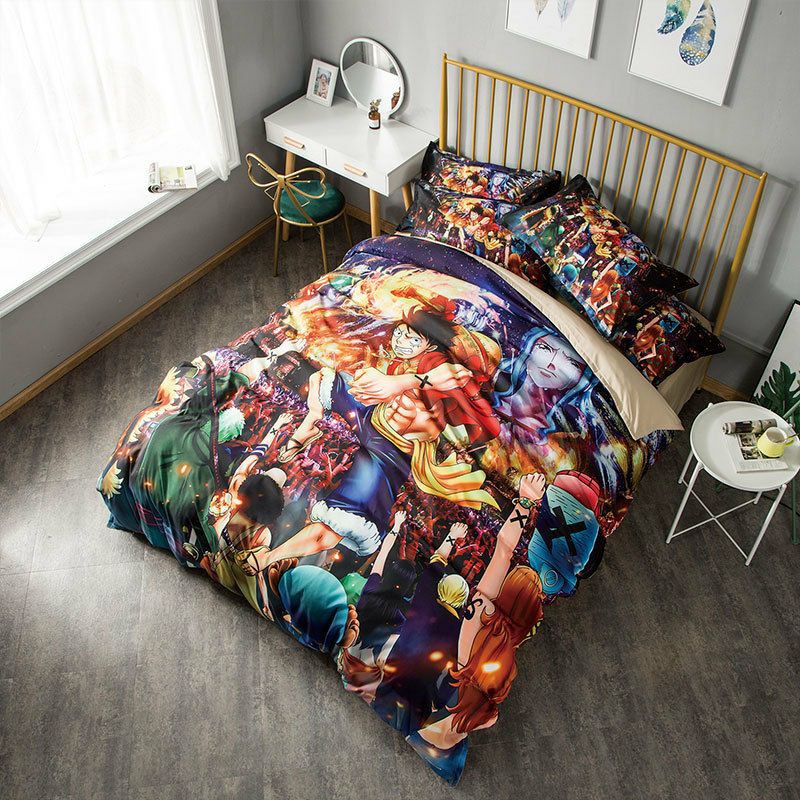 One piece anime bedsheet set cadar 4in1 single queen king Luffy Budak ...