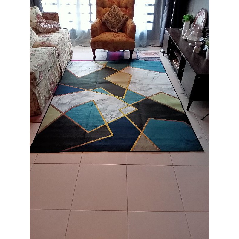 karpet 3d design velvet,sesuai untuk ruang tamu anda. | Shopee Malaysia