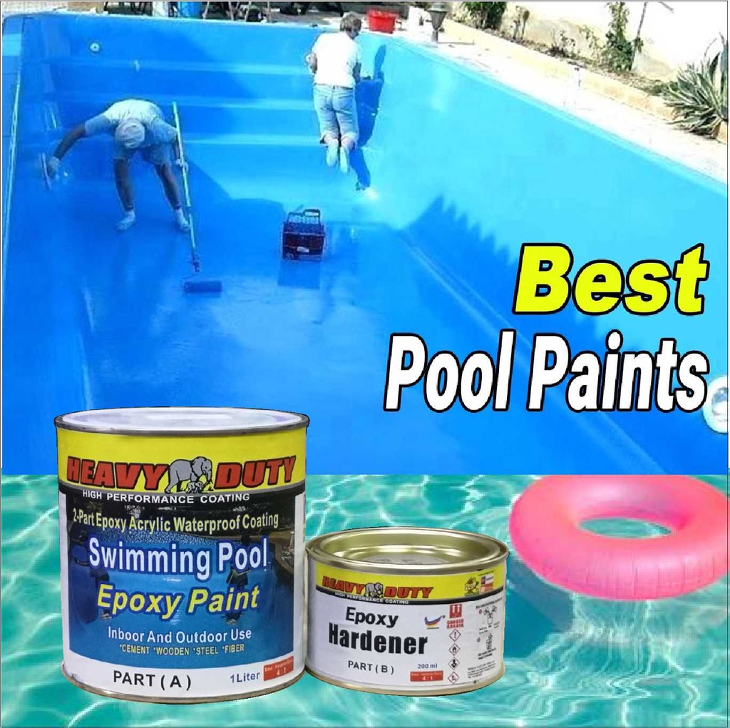 ( 5L ) Swimming Pool Epoxy Paint • 5L • Heavy Duty • 2-Part Epoxy ...