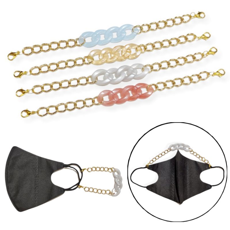 Hijab Mask Connector Mask Connector Strap Extender Jesslyn Acrylic ...