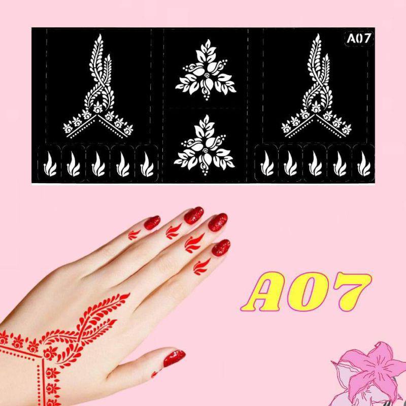 Henna Stencil Bunga & Daun Set RM12/set (ADULT) | Shopee Malaysia
