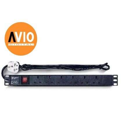 PDU Solid 6 Gang 19" 19 inch Server Rack Mount Power Distribution Unit ...