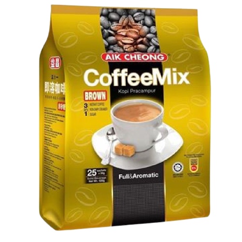 Aik Cheong Coffee Mix Full & Aromatic Brown (20s x 18g) No Sugar (18s x 15g) | Shopee Malaysia
