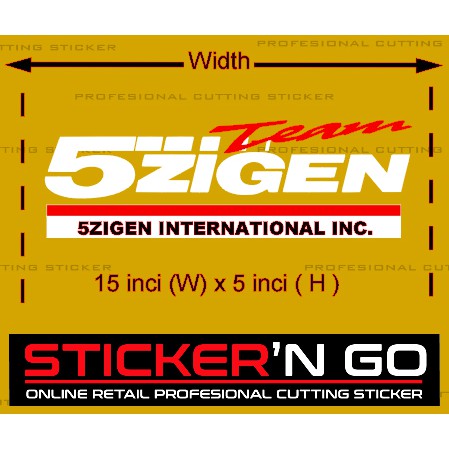 STICKER CUSTOM 5ZIGEN DESIGN OUTDOOR | Shopee Malaysia