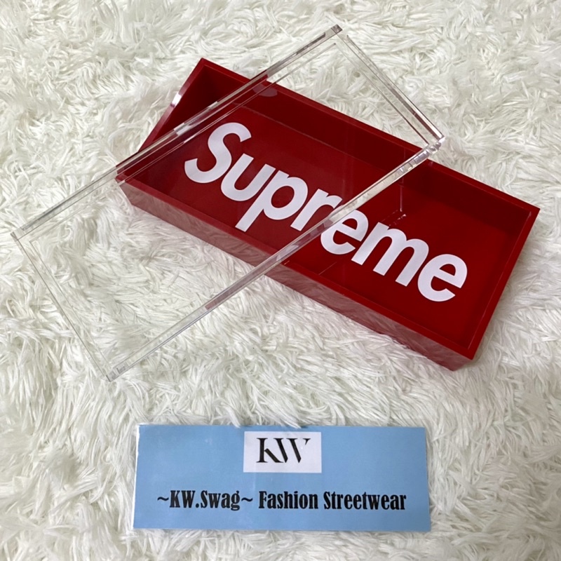 Supreme New York Acrylic Lucite Box FW16 Red 收纳盒 Box Logo Limited ...