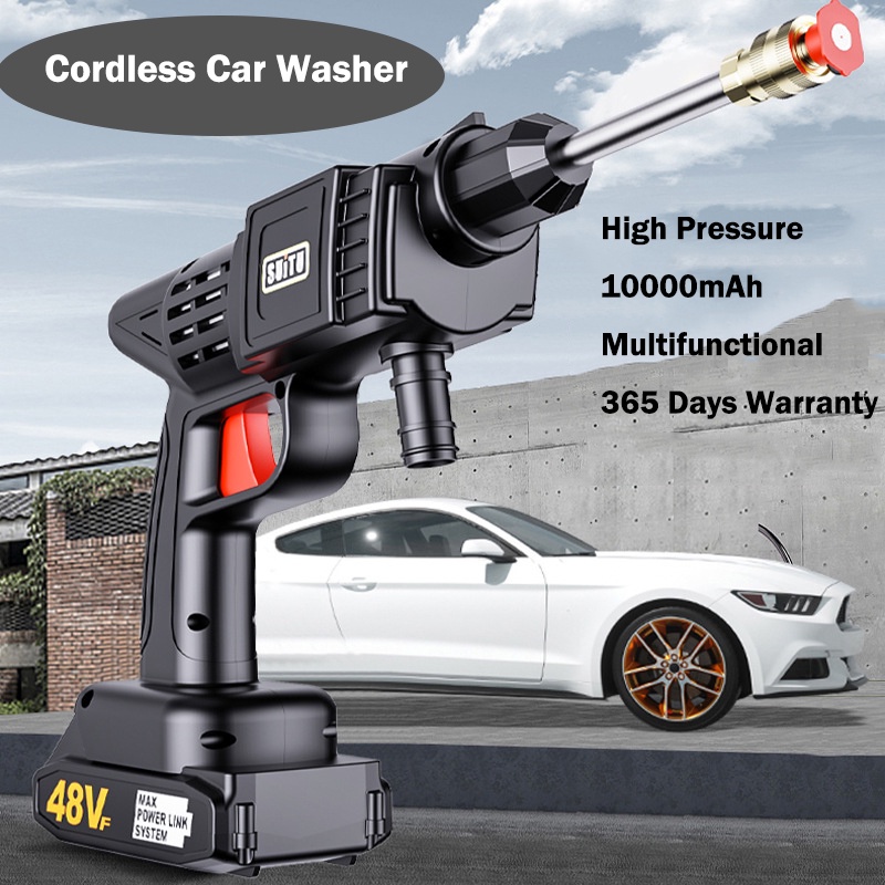 48V Water Jet Cordless High Pressure Portable Car Washer Battery ...
