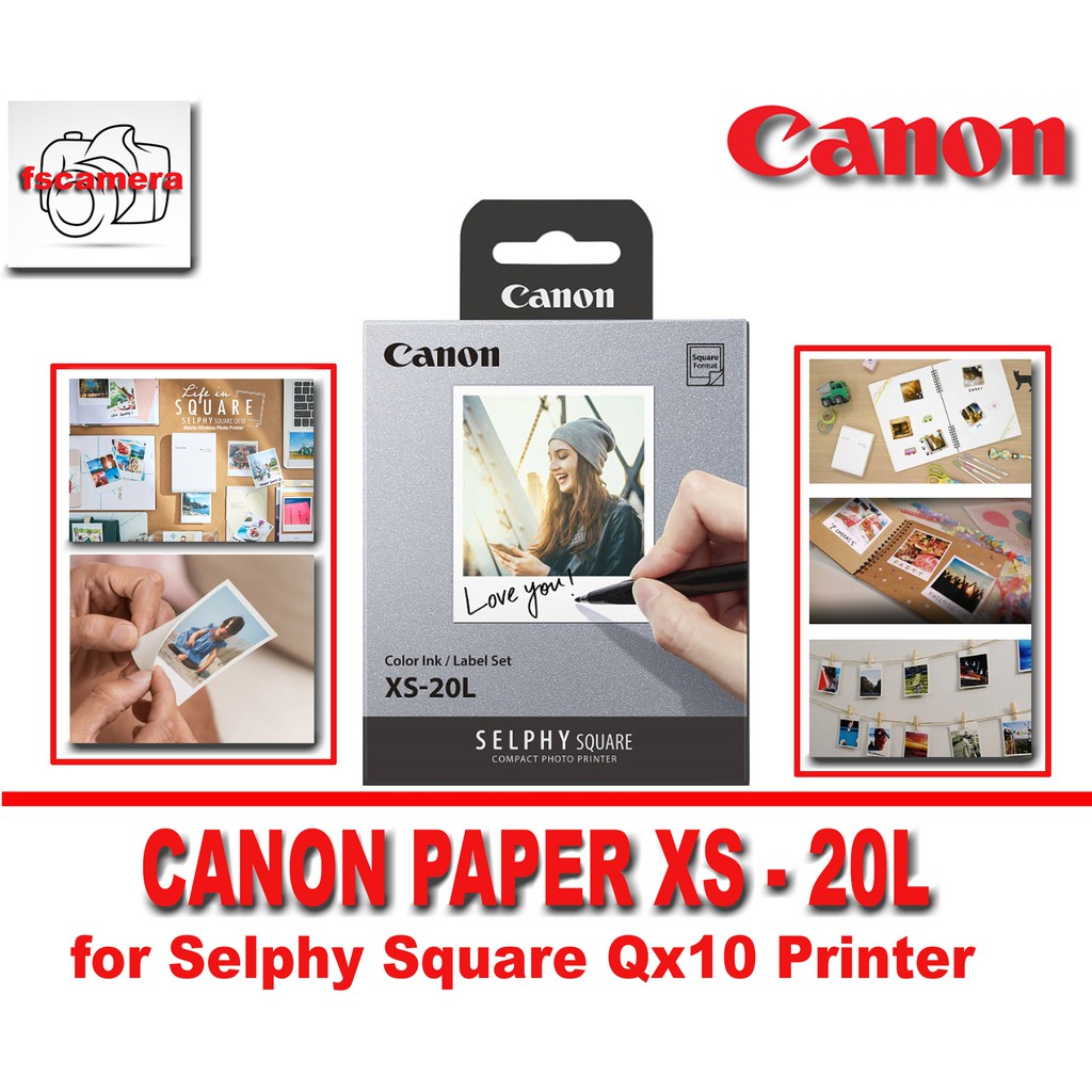 CANON XS20L SQUARE PAPER PRINT 4R FOR CANON PRINTER QX10 ORIGINAL M'SIA ...