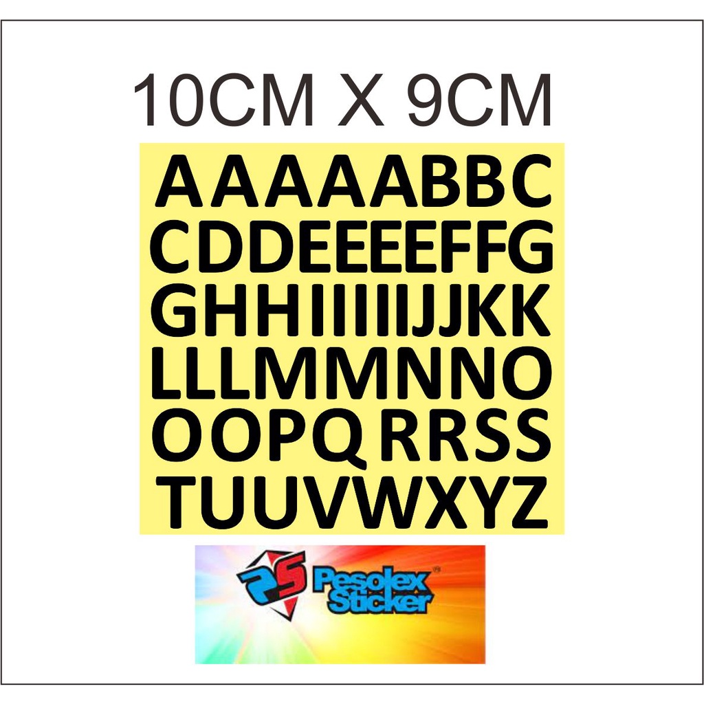 Cutting sticker ABJAD ALFABET Letters | Shopee Malaysia