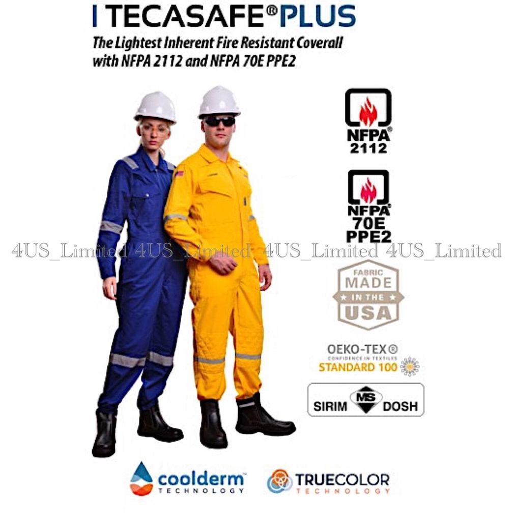 Tencate Tecasafe Plus 700 Inherent FR Coverall NFPA2112 PPE2 SIRM DOSH ...