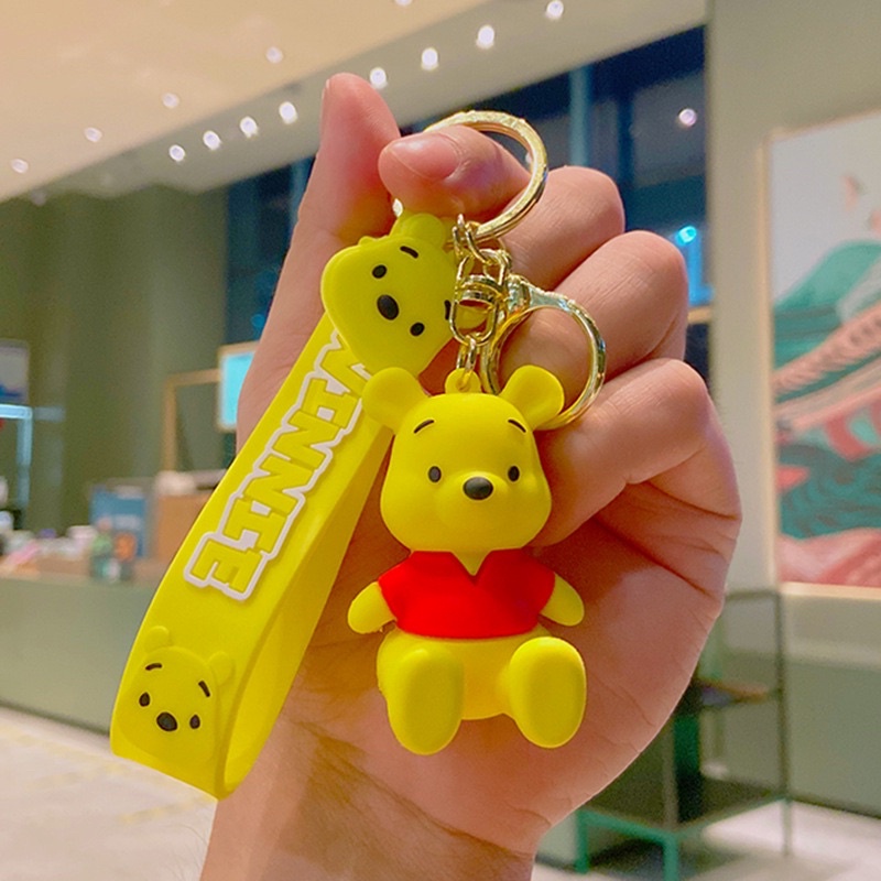 Winnie the poor design keychain fashion design key ring cartoon design ...