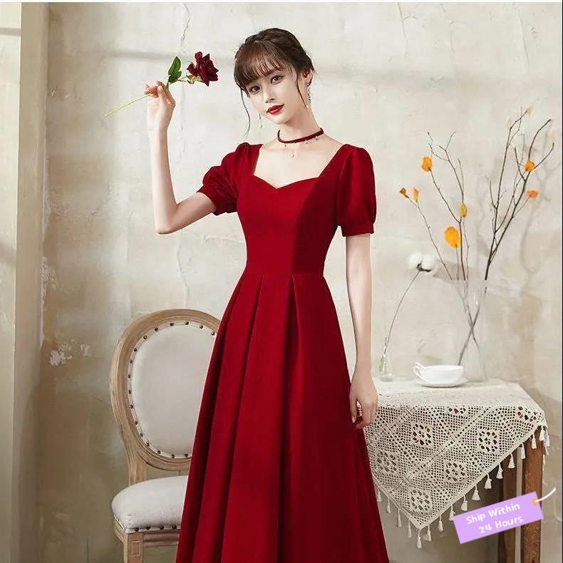 party evening dress pengantin perempuan gaun malam panjang baru Bride's ...