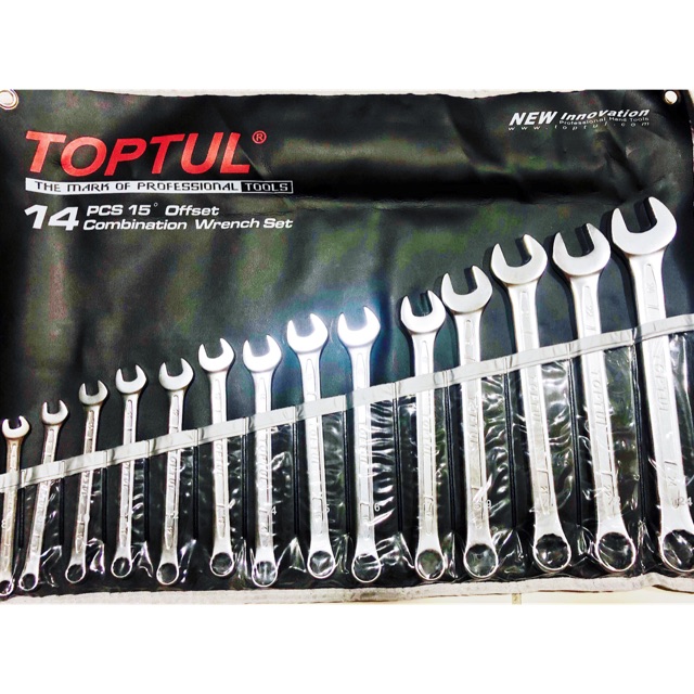 TOPTUL Common Ring Set Common Wrenh Combination Wrench Set 14pcs ...