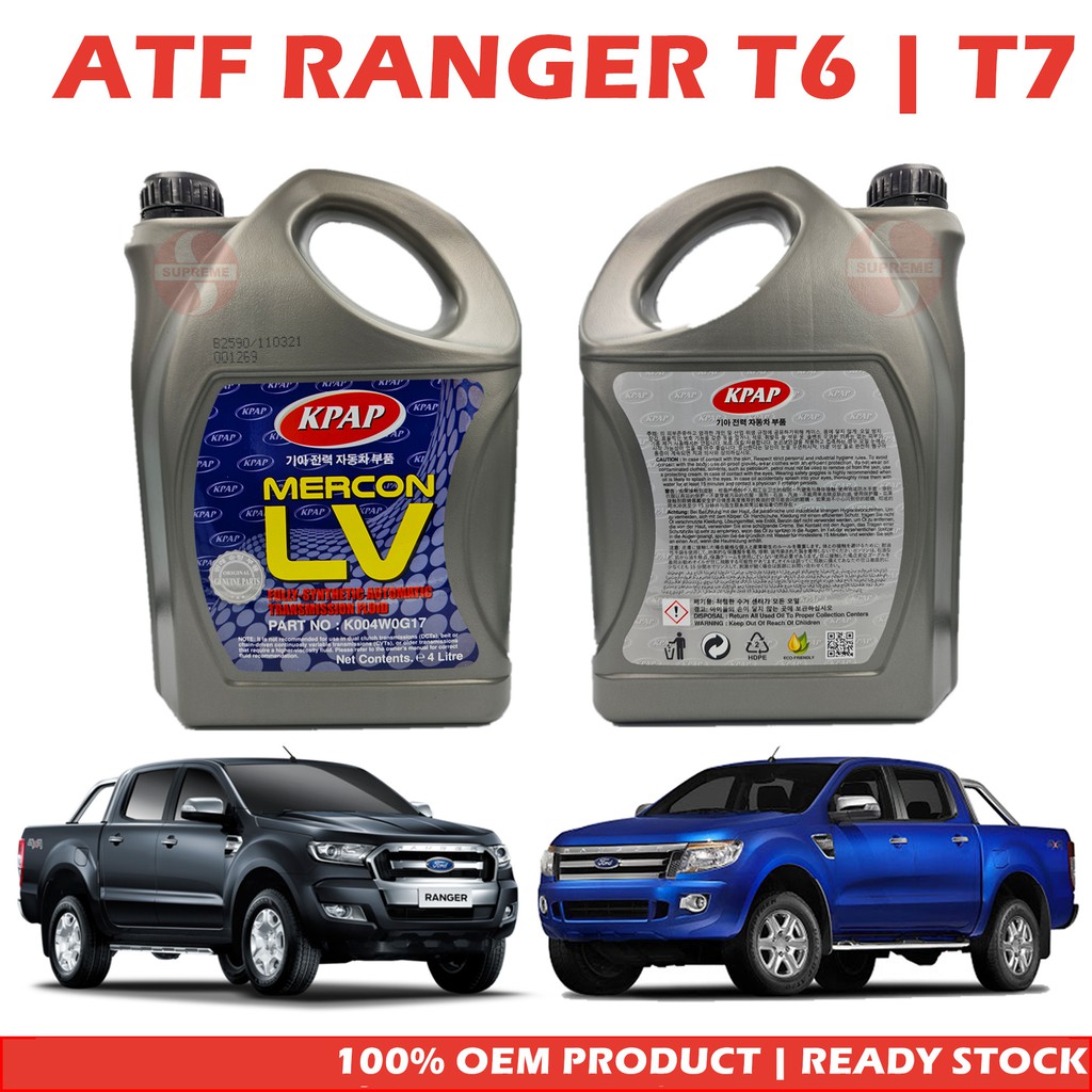 S2U MERCON LV ATF Fully-Synthetic Automatic Transmission Fluid 4Liter Mazda Ford Minyak Auto ...