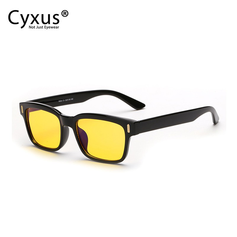 Cyxus Yellow Classic Computer Gaming Glasses Reduce Eyestrain Men/Women ...