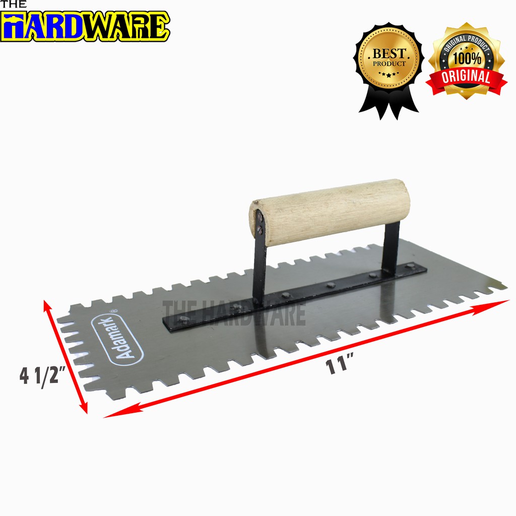 ADAMARK 4 1/2" Plastering Trowel With Small Teeth / Sudu Plaster Gigi ...